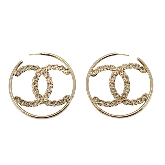 CHANEL | Jewelry | Chanel Earrings Coco Mark Circle Gp Plated ...
